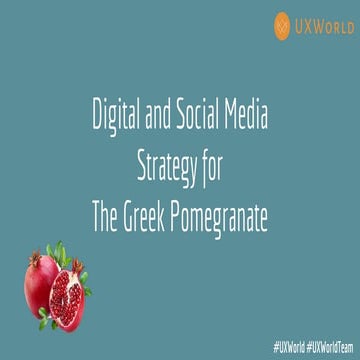 Digital & Social Media Strategy - pomegrante | PPT