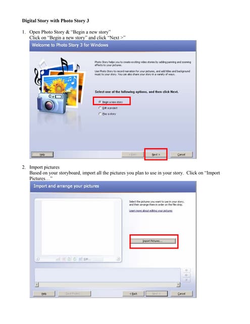 Photo story 3 tutorial | PDF