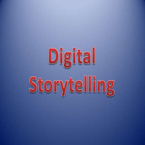 Digital storytelling | PPTX
