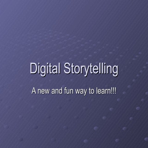 Digital storytelling | PPT