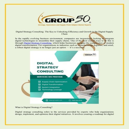 Digital Strategy Consulting: The Key to Unlocking Efficiency and Growth ...