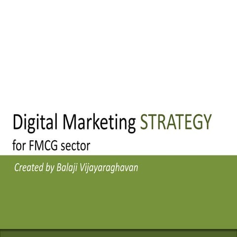 Digital strategy for FMCG | PPTX