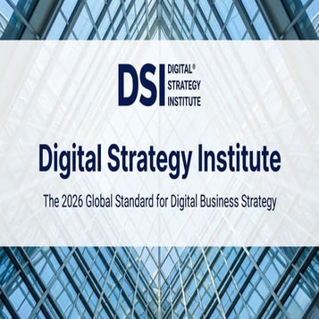 Digital Strategy Certification by Digital Strategy Institute 2026 | PDF