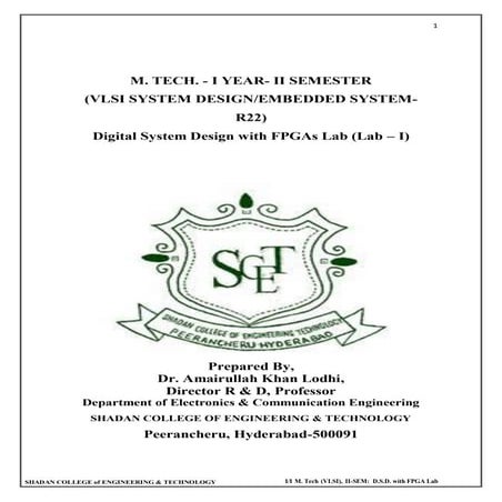 Digital System Design With Fpgas Lab Manualpdf 8284