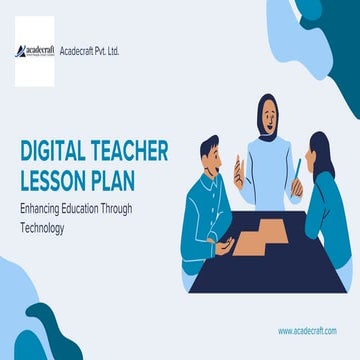 Digital Teacher Lesson Plan: Enhancing Education Through Technology | PDF
