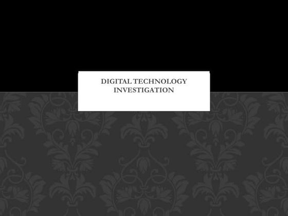 Digital investigation | PPTX