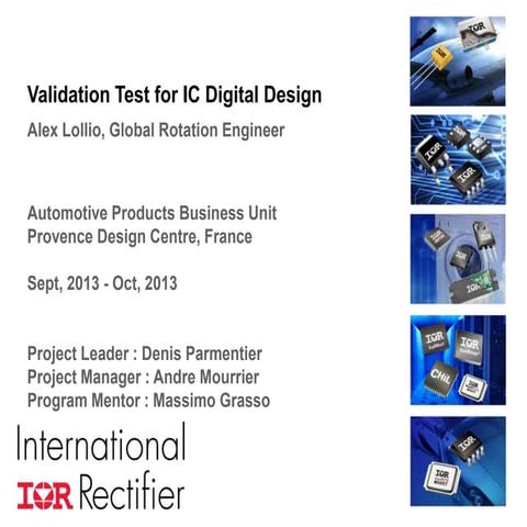Validation Test for IC Digital Design | PPT