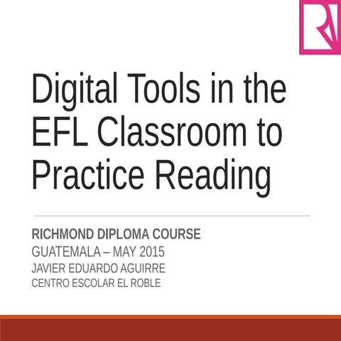 Using QR Codes in the EFL classroom to motivate reading | PPT