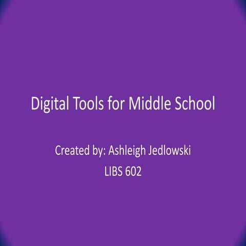 Digital Tools for Middle School | PPT