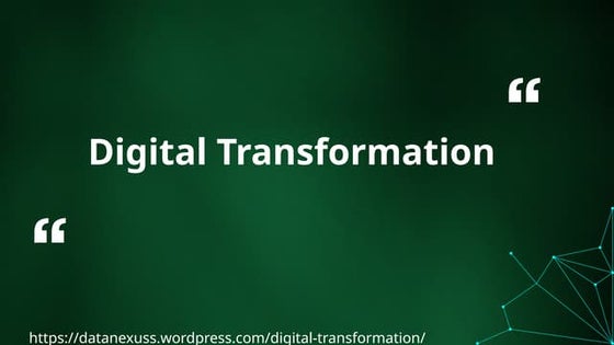 Driving Innovation and Efficiency: The Power of Digital Transformation | PDF