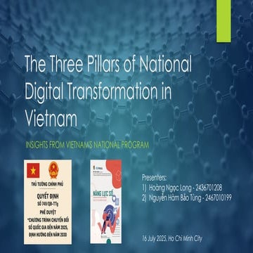 The Three Pillars of National Digital Transformation in Vietnam | PPTX