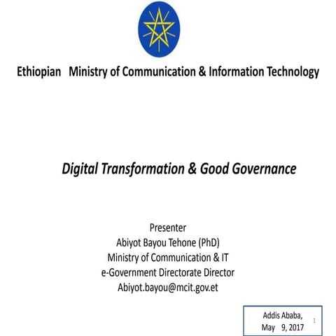 Digital transformation and good governance | PPTX