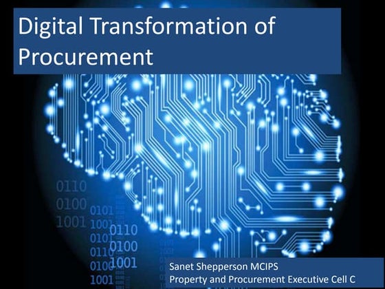Ppt presentation procurement 4.0 digital transformation july 2018 final | PDF | Computer ...