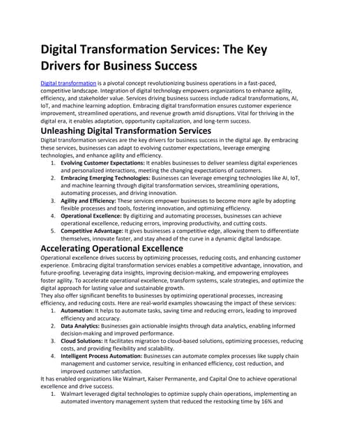 Digital Transformation | PDF