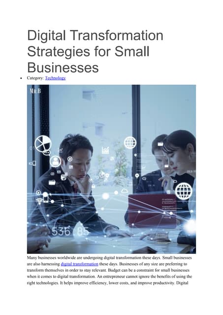 The Ultimate Guide to Digital Transformation for Small Businesses