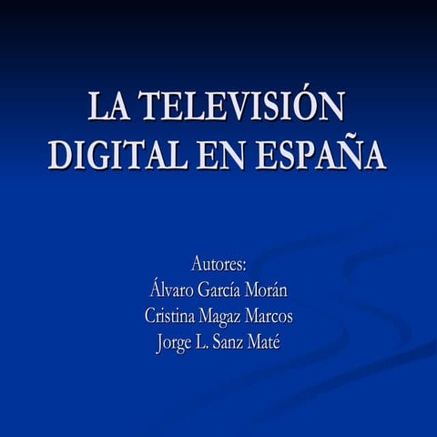 Digital Tv Spain | PPT