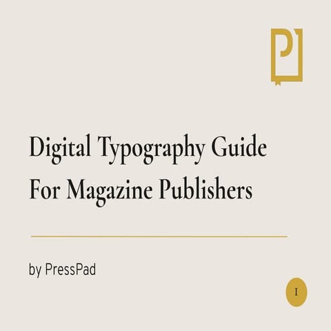 Digital Typography Guide For Magazine Publishers | PDF