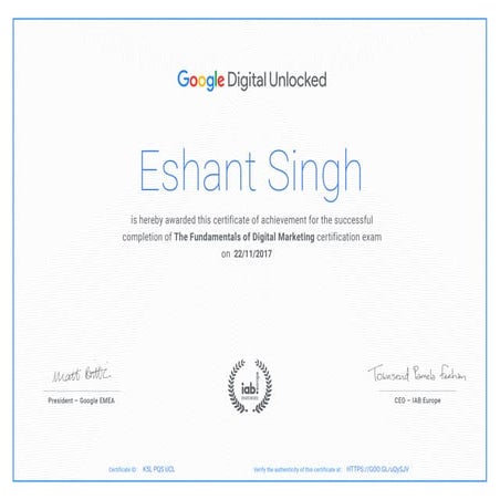 Google- Digital unlocked certification | PDF
