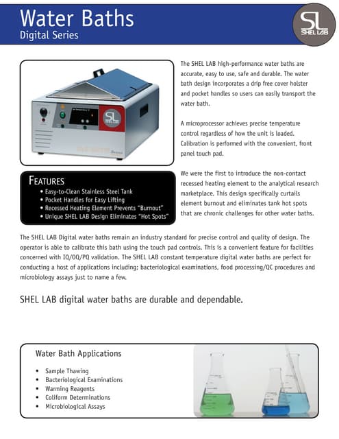 SHEL LAB Incubator Catalog | PDF