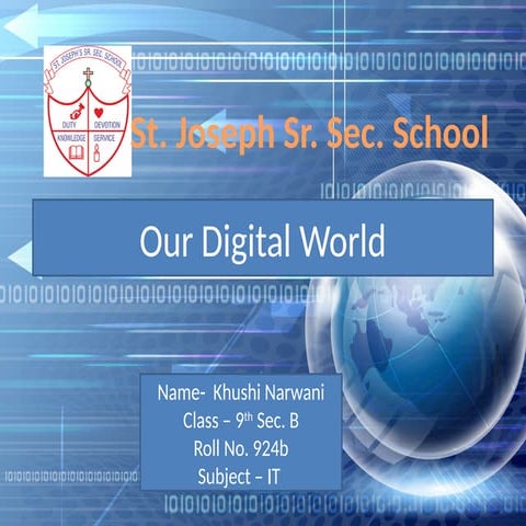 DIgital world about technology examples objective | PPTX