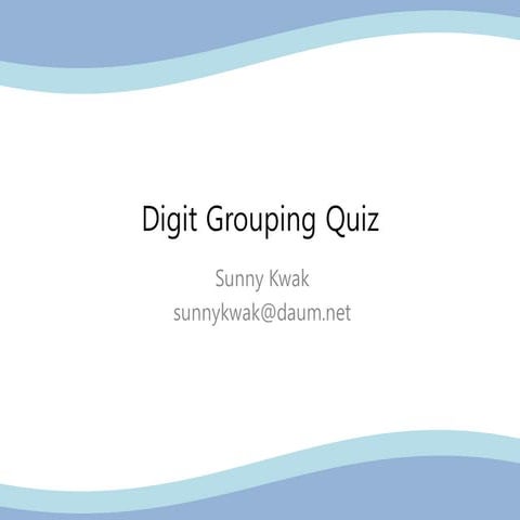 숫자 구분자 처리 Digit Group Separators Ppt 5692