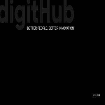 digitHub Group Deck 2022 and Case Histories | PPT