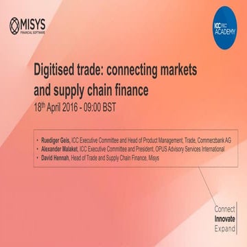 Digitised Trade: connecting markets and supply chain finance | PDF