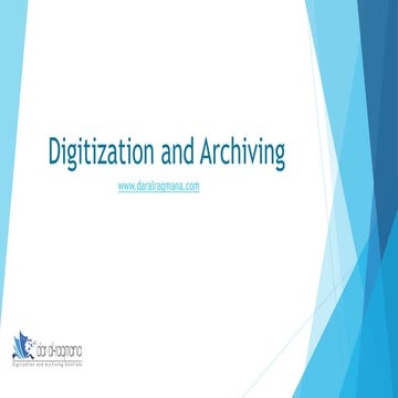 Digitization and archiving | PPT