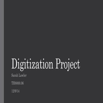 Digitization project | PPT