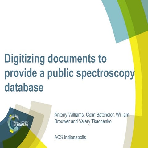 Digitizing documents to provide a public spectroscopy database | PPT