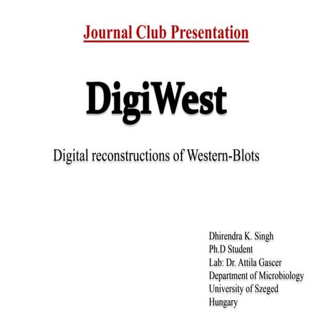 Digiwest journa club presentation_18.10.2016