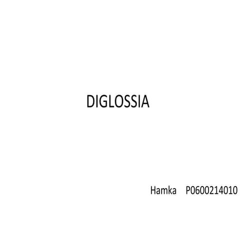 Diglossia | PPT