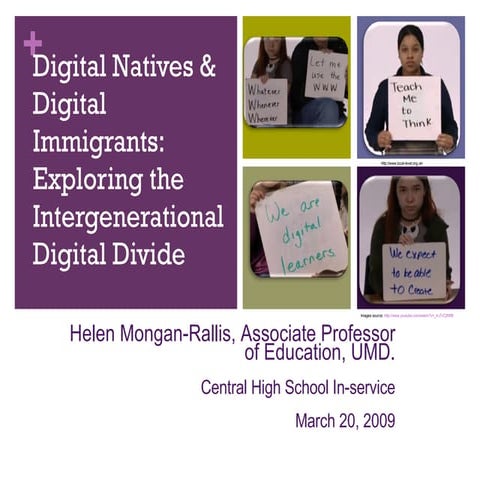 Digital Natives & Digital Immigrants: Exploring the Intergenerational ...
