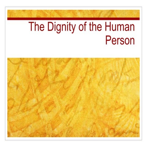 Dignity of the human person yr10 | PPTX