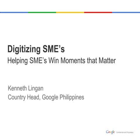 DigPH2015 - Ken Lingan: Digitizing SMEs | PPT