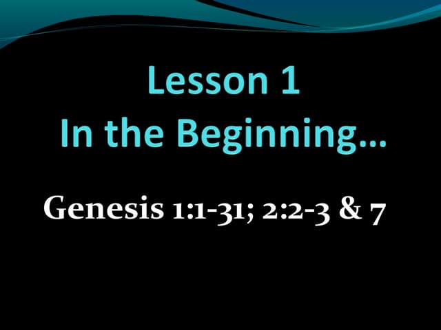 Genesis 01 six days of creation | PPT