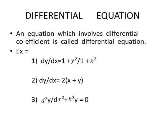 Linear differential equation | PPT