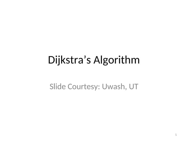 Dijkstra Shortest Path Algorithm in Network.ppt Dijkstra Shortest Path Algorithm in Network.ppt