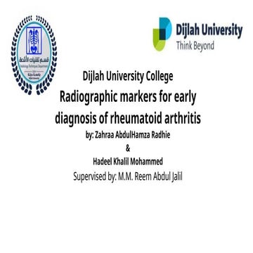 Dijlah University College radiographic marker | PPTX