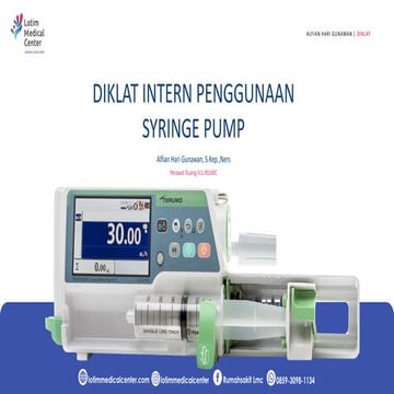 INFUS PUMP DAN SYRINE PUMP SERTA PERHOITUNGAN DOSIS OBAT | PPTX