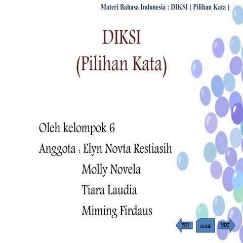 Diksi persentation | PPT