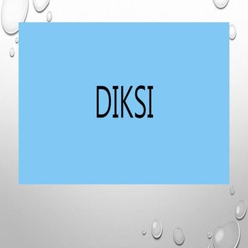 Diksi | PPTX