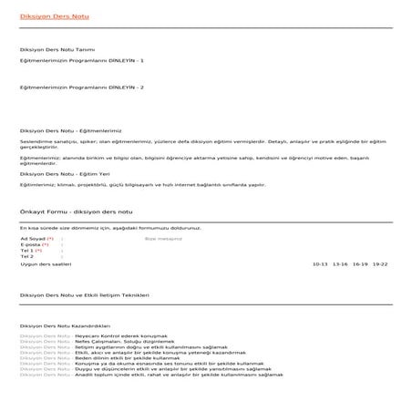 Diksiyon ders-notu | PDF