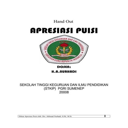 Diktat apresiasi-puisi | DOC