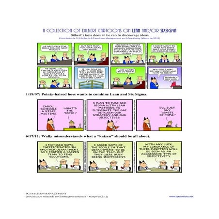 Dilbert cartoons on lean six sigma | PDF