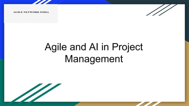 Anin Coimbatore March 2024 Agile And Ai In Project Management By