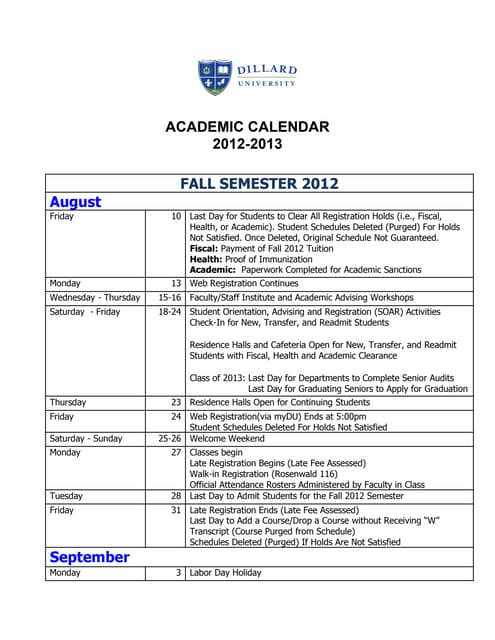 DU Academic Calendar 2010-11_final | PDF
