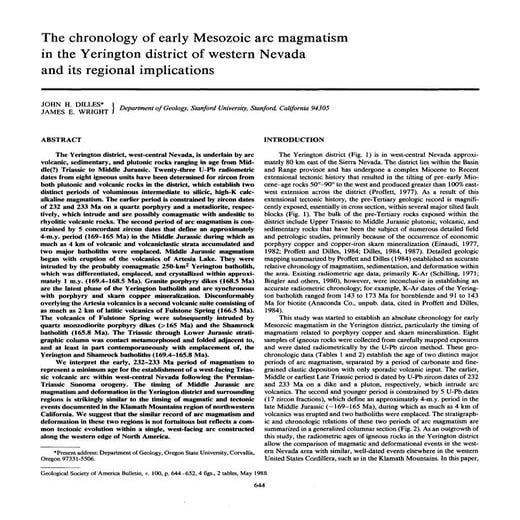 Einaudi 1994 High Sulfidation and Low Sulfidation Porphyry CopperSkarn ...