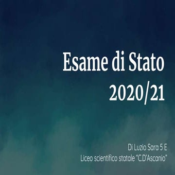 PPT - Elaborato esame di stato | PPTX