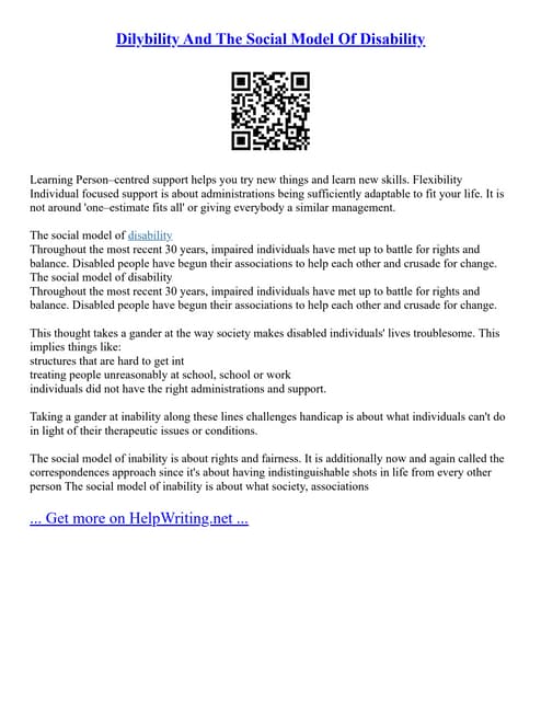 MODELS OF DISABILITY | PPTX